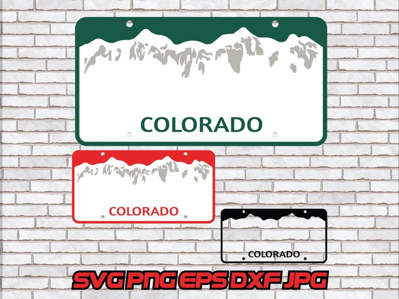 Colorado License Plate SVG, Colorado SVG, License Plate PNG, Denver ...