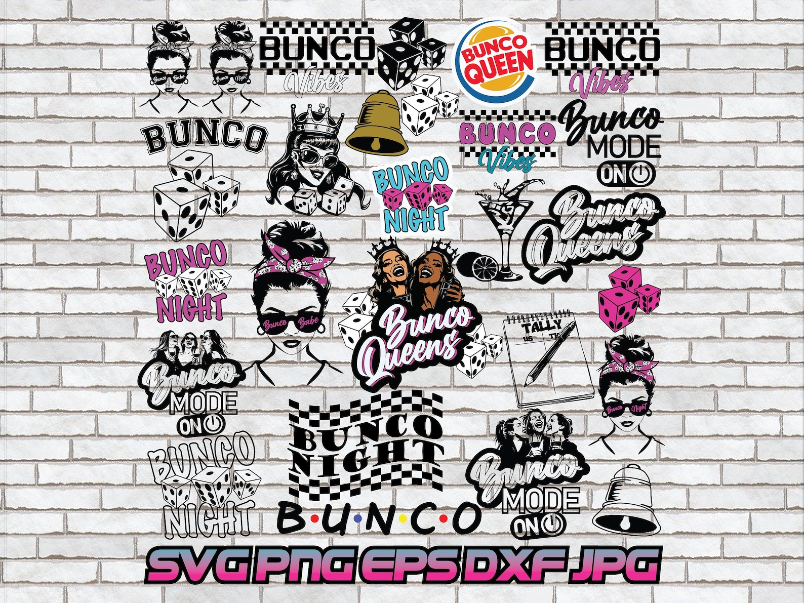 Bunco Svg, Bunco Png, Bunco Queen, Digital Download, Roll Dice, Game ...