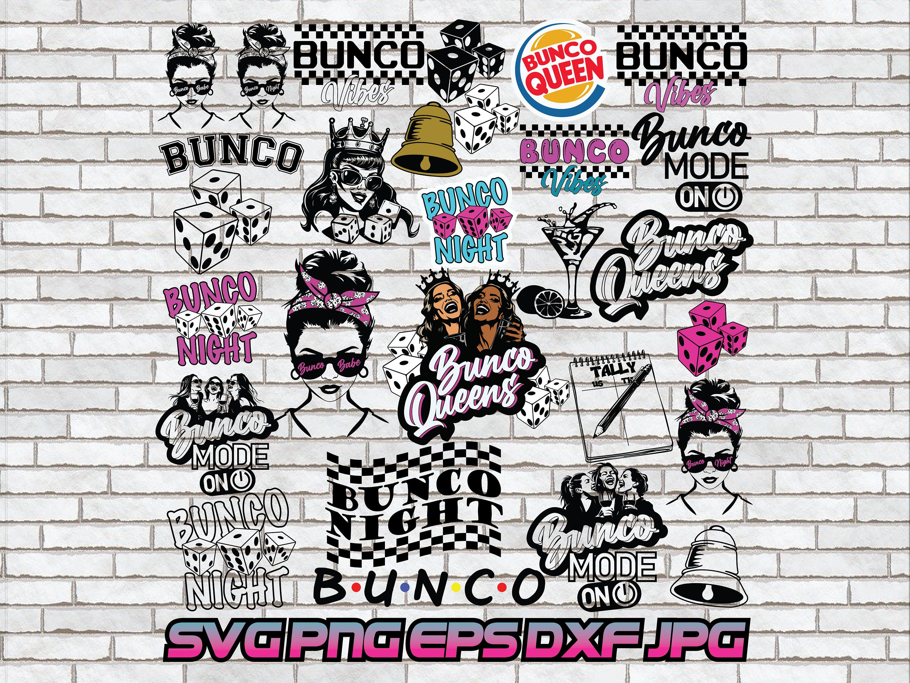 Bunco Svg, Bunco Png, Bunco Queen, Digital Download, Roll Dice, Game ...