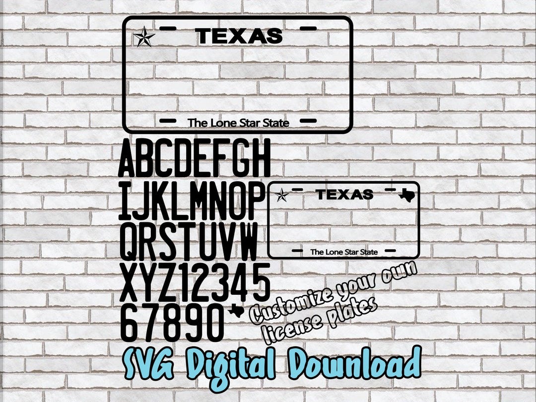 Texas License Plate Svg, License Plate Svg, License Plate Template ...