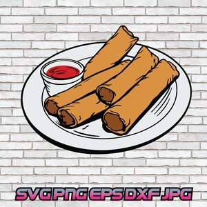 Filipino Food SVG, Lumpia Clipart, Adobo, Pancit, Rice, Halo Halo, Ube ...