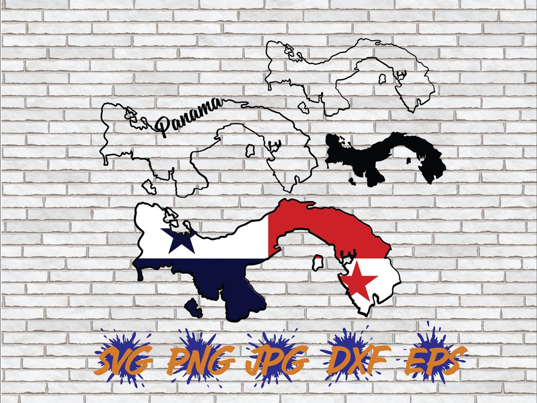 Panama Map Outline SVG, Panama Flag Art, Panama Shirt Design, Outline ...