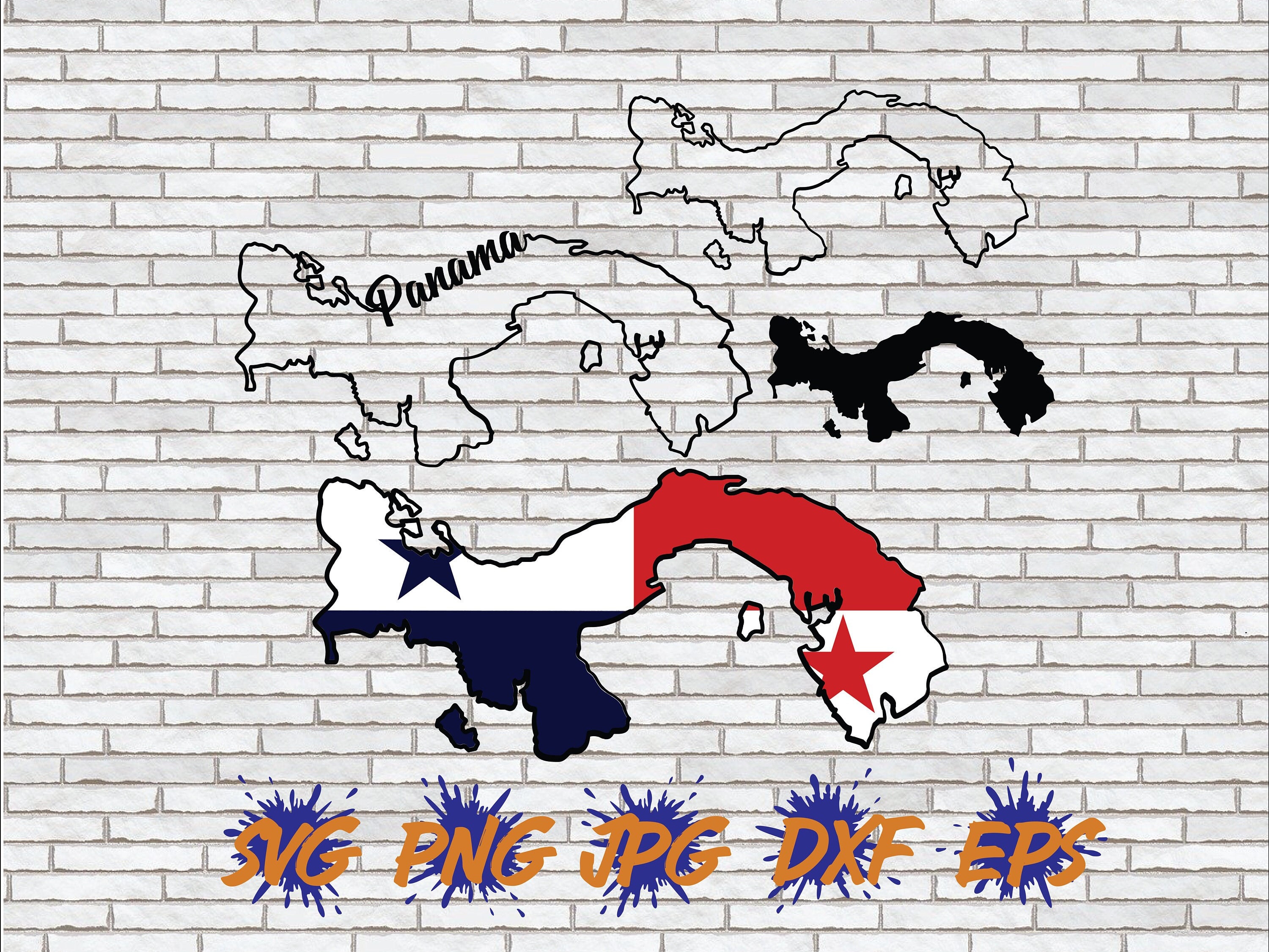 Panama Map Outline SVG, Panama Flag Art, Panama Shirt Design, Outline ...