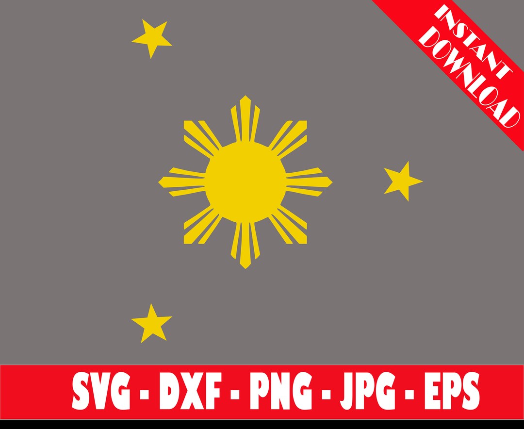 Filipino Sun Svg, Philippines Sun Svg, Filipino Flag Svg, Philippines ...