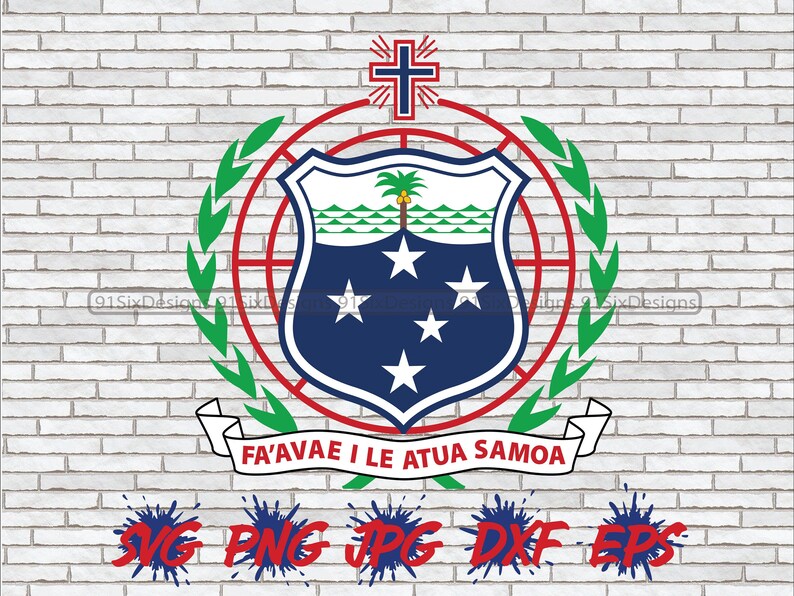 Samoa Coat of Arms SVG, Samoan SVG, Samos Png Instant Download Cut File ...