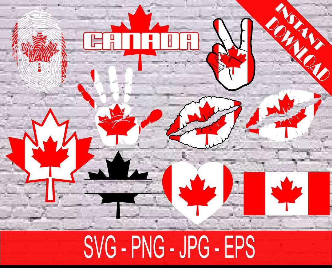 Canada SVG, Canada SVG Bundle, Canada PNG, Canada Clipart, Maple Leaf ...