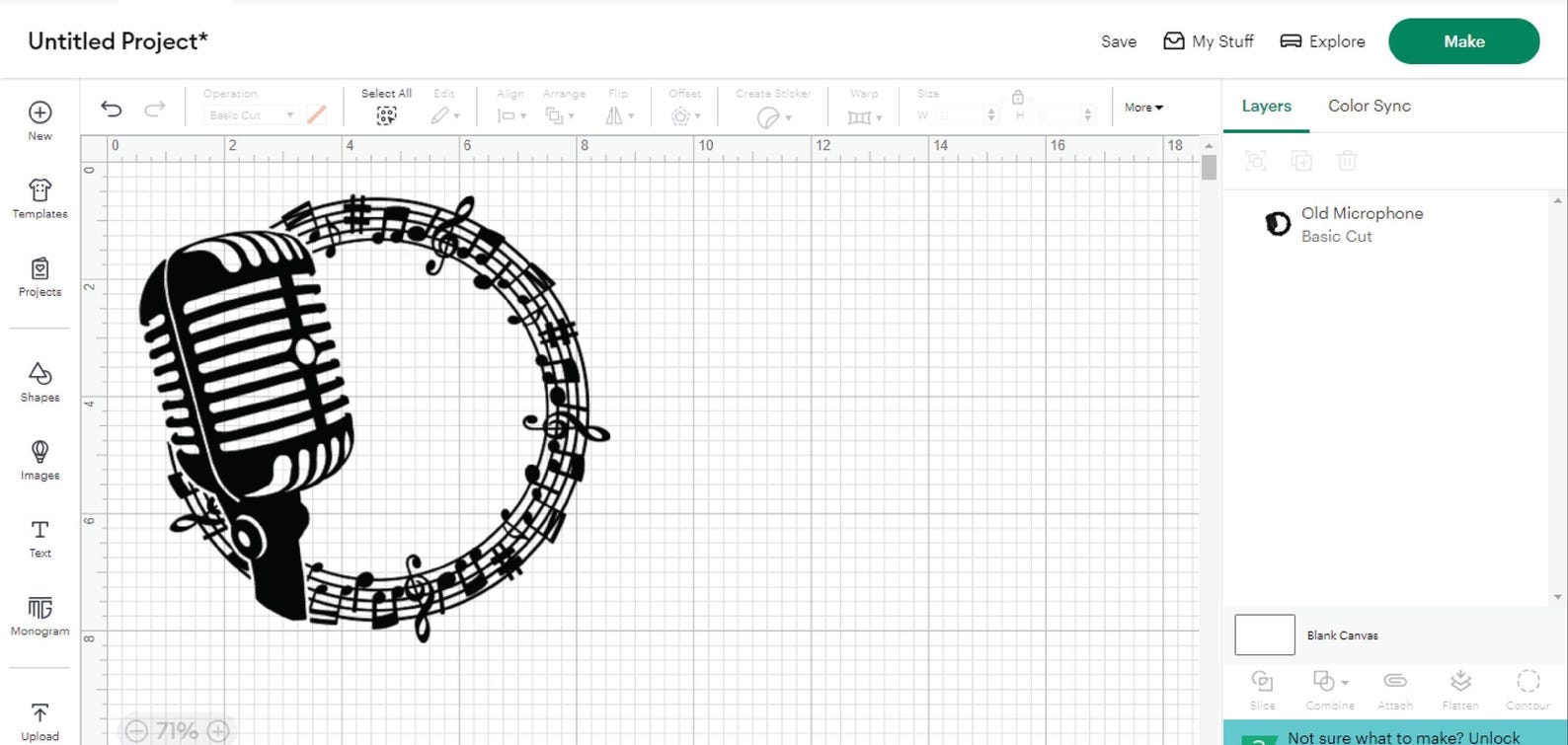Circle Monogram Border Frame Music Notes Song Gift for Music Lover ...