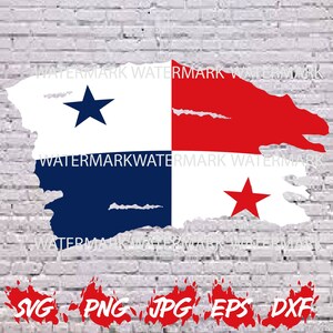 Panama Flag SVG, Panamanian Flag Vector, Distressed, Shirt Design ...