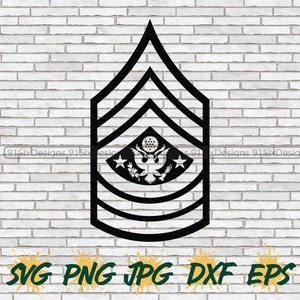 Army Enlisted Rank Insignia SVG, Ranking Clipart Cut File, Cricut ...