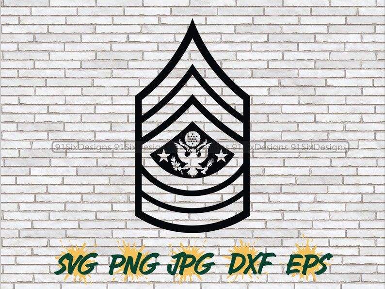 Army Enlisted Rank Insignia SVG, Ranking Clipart Cut File, Cricut ...