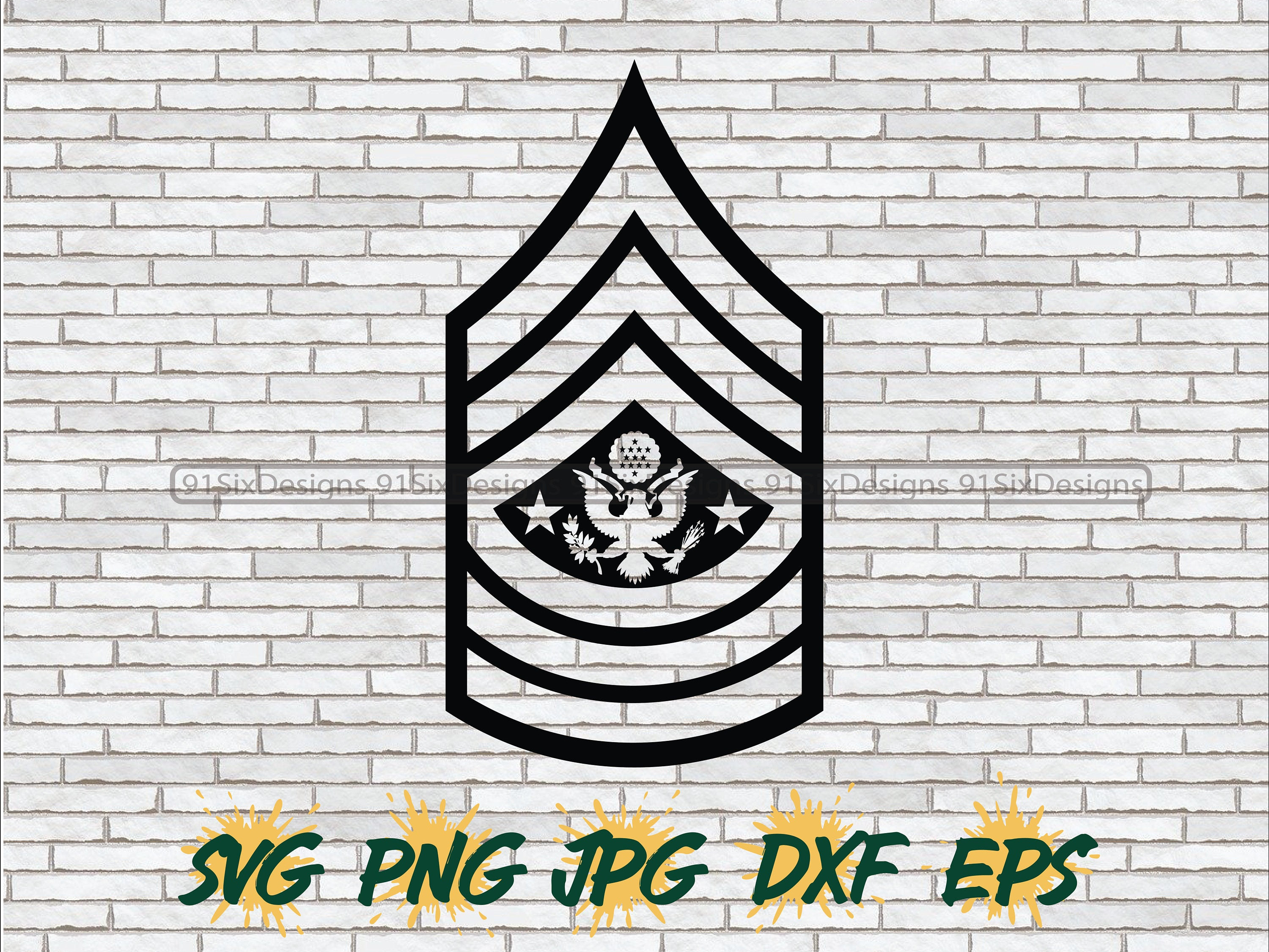 Army Enlisted Rank Insignia SVG, Ranking Clipart Cut File, Cricut ...