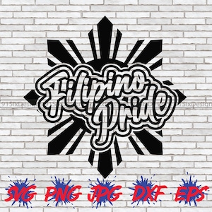 Filipino Pride SVG, Filipino Flag SVG, Filipino Art, Filipino Sun ...