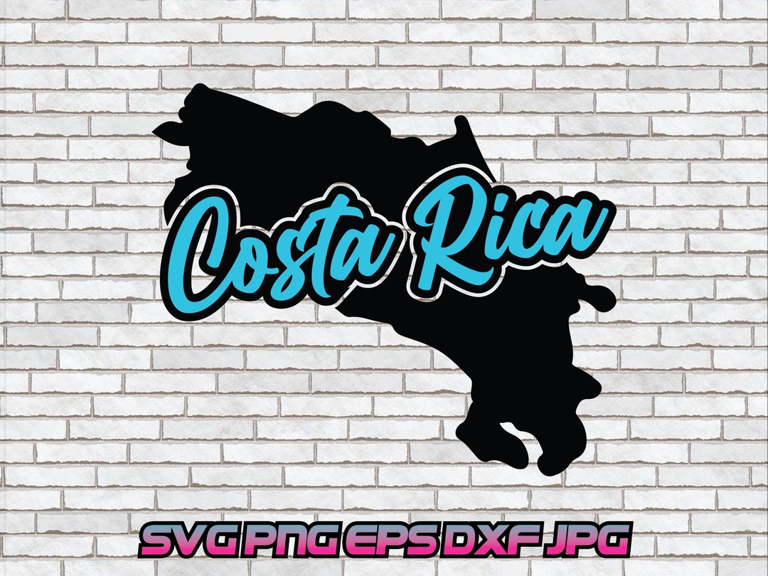 Costa Rica SVG, Costa Rica Map PNG, Country Outline Flag Cut File ...