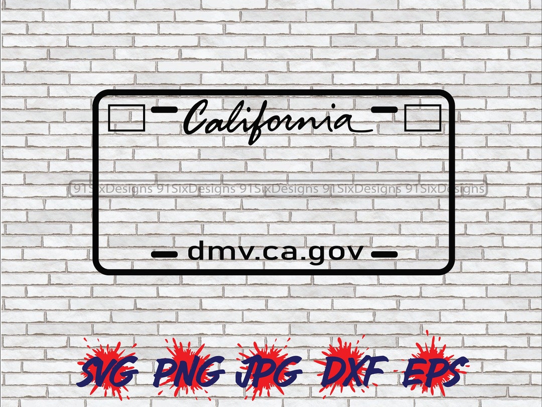 California License Plate SVG, California SVG, License Plate PNG Los ...