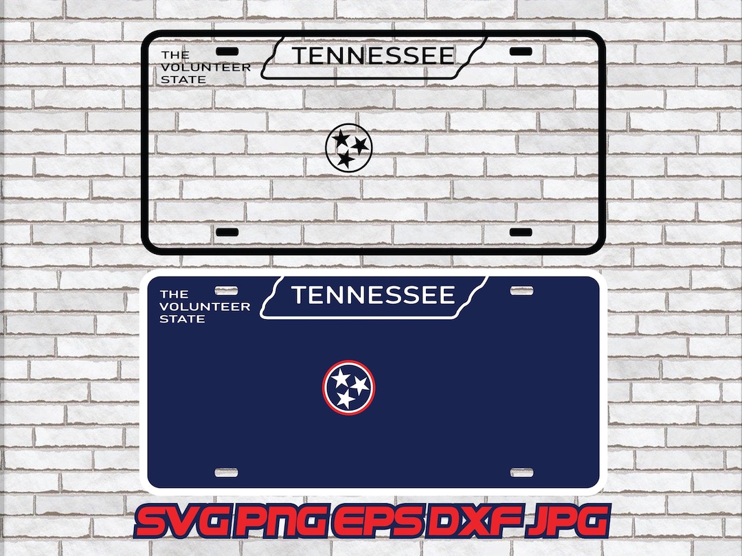 Tennessee License Plate Svg, Digital Download Template Png, Blank ...