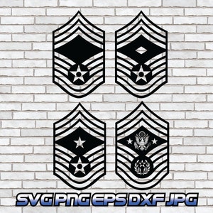 Air Force Svg, Enlisted Insignia, Ranking Chevron, Rank Png, Digital ...