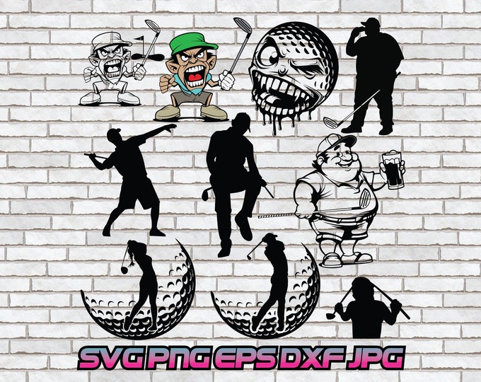 Fat Golfer SVG, Drunk Golfer PNG, Golf Tournament Logo Design Golfing ...