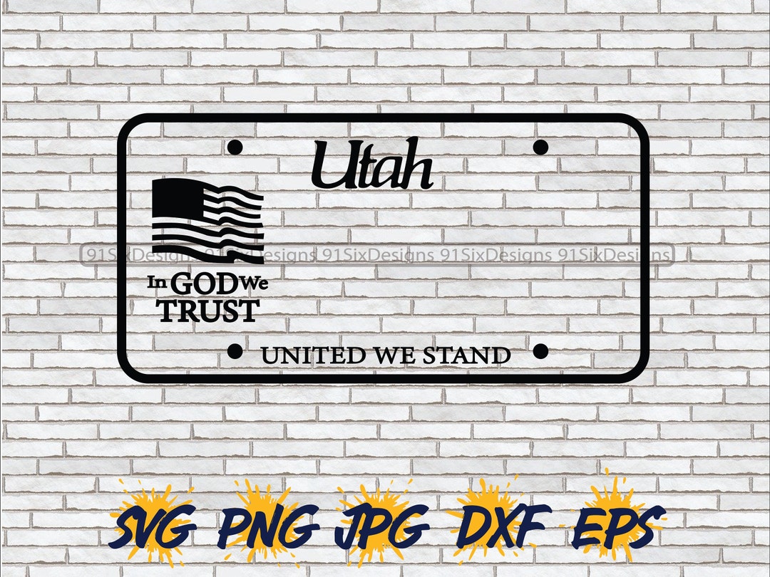 Utah State License Plate Utah PNG Vector Shirt Design Beehive Shirt ...
