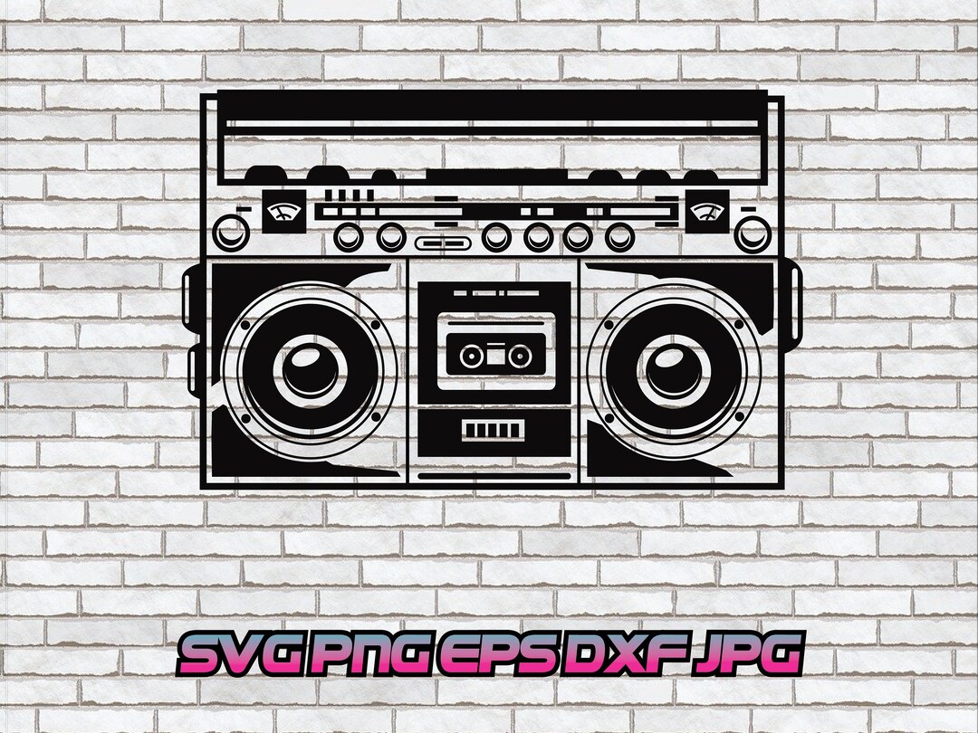 Hip Hop Svg, Boombox Png, Rap Old School, Radio, Cassette Player, Mix ...