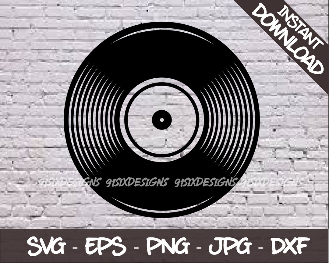Vinyl Record Retro Album Audio Track Media Sound Laser Cut Vinyl Svg ...