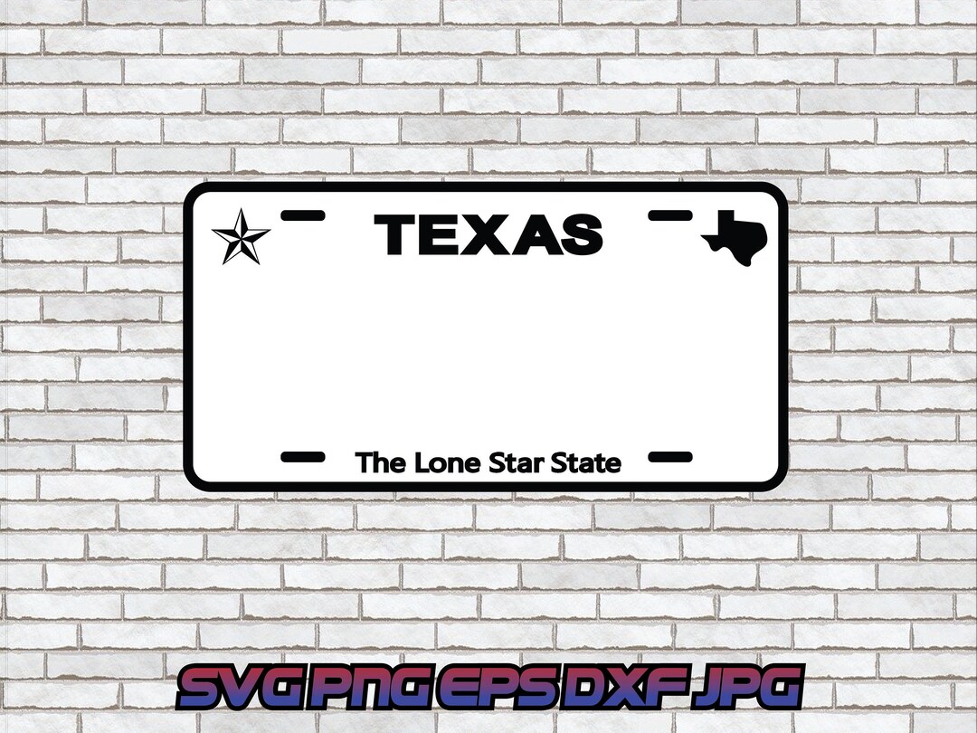 Texas License Plate SVG, Texas SVG, License Plate PNG, Houston Dallas ...