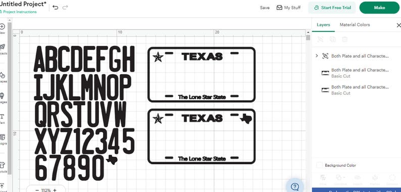 Texas License Plate Template, SVG Bundle (instant Download) - Etsy