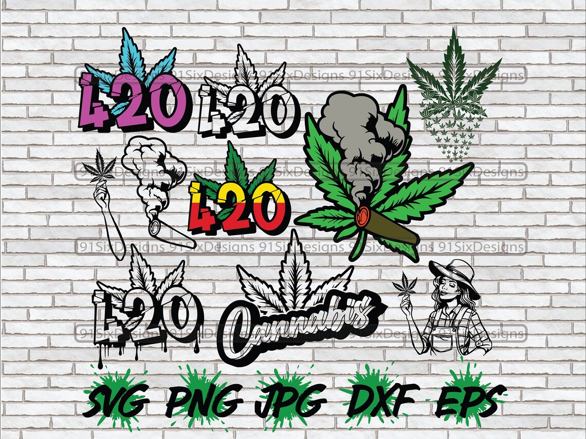 Funny 420 Design Bundle, Weed Svg, Marijuana PNG, Shirt Designs ...
