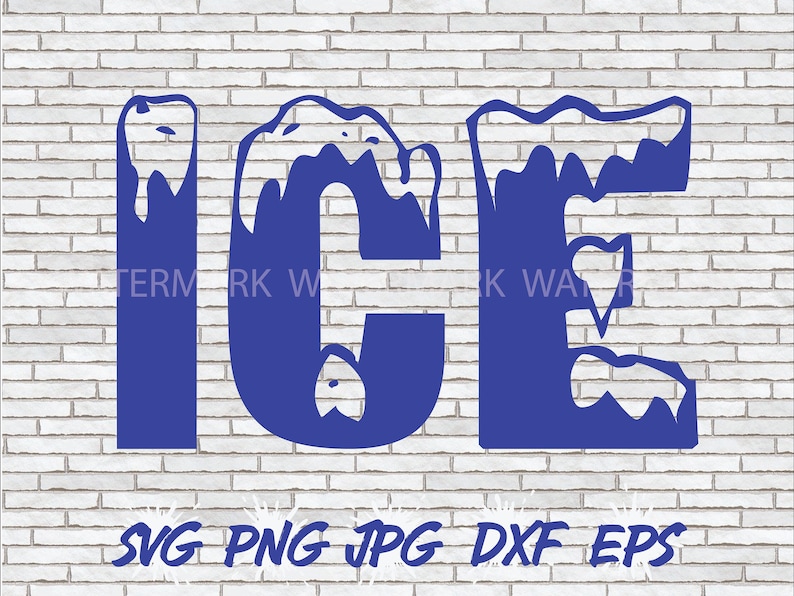 ICE SVG, Ice Bag Text Vector, Ice Machine Letters, Circut Silhouette ...