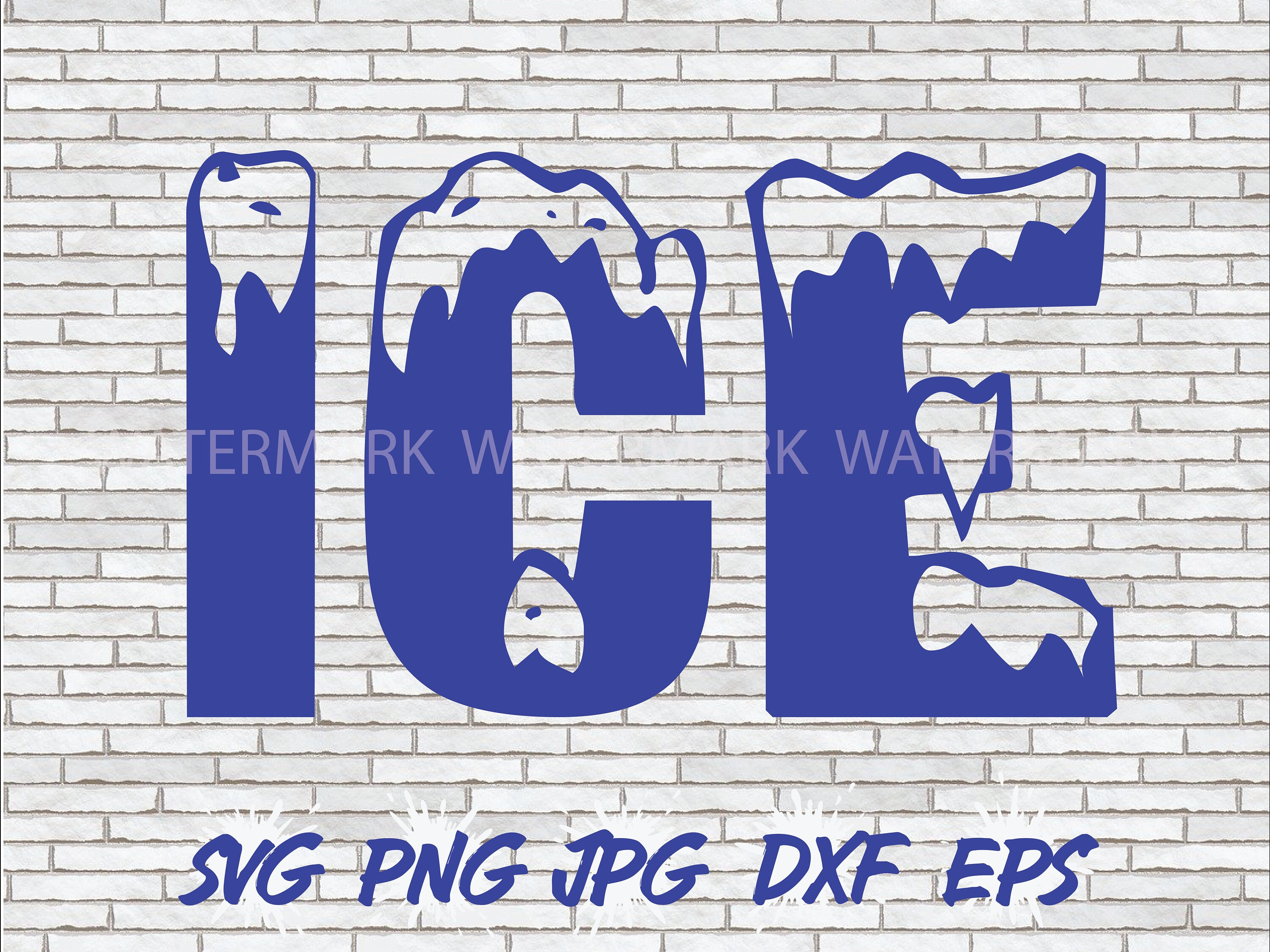 ICE SVG, Ice Bag Text Vector, Ice Machine Letters, Circut Silhouette ...