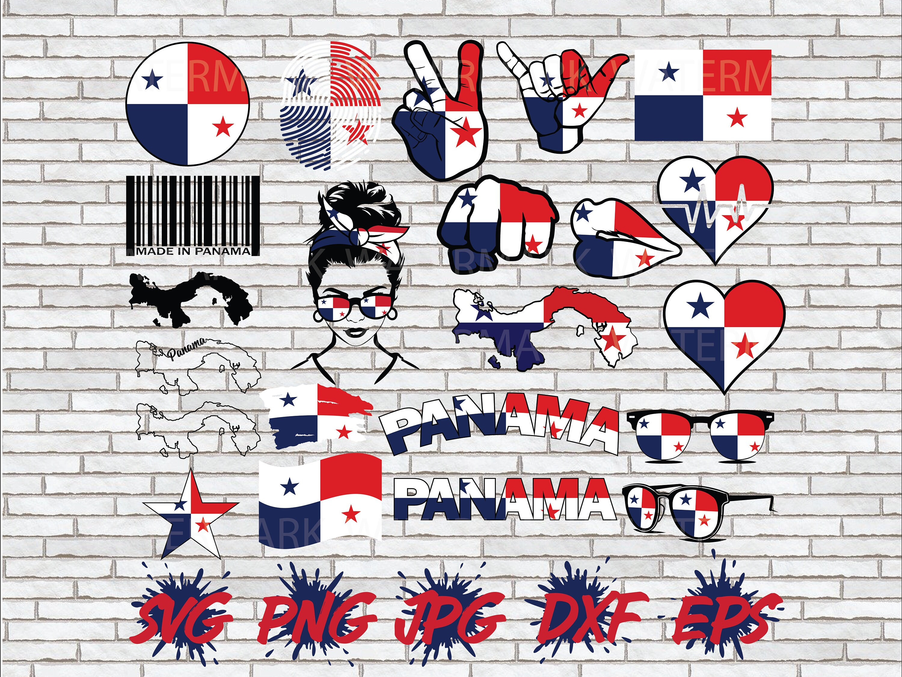 Panama Flag SVG Design Bundle, Panama Vector Art Image Files, Instant ...