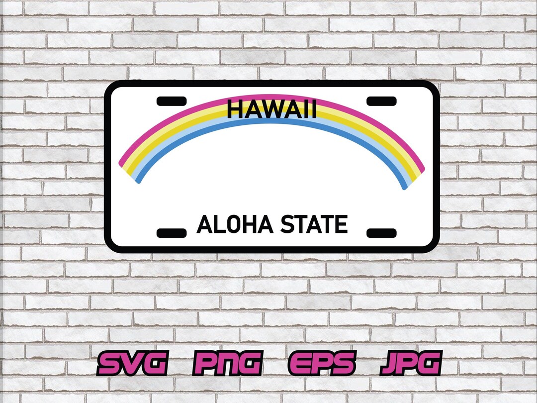 Hawaii License Plate Svg, Hawaiian Png, Aloha Cricut Silhouette Image ...