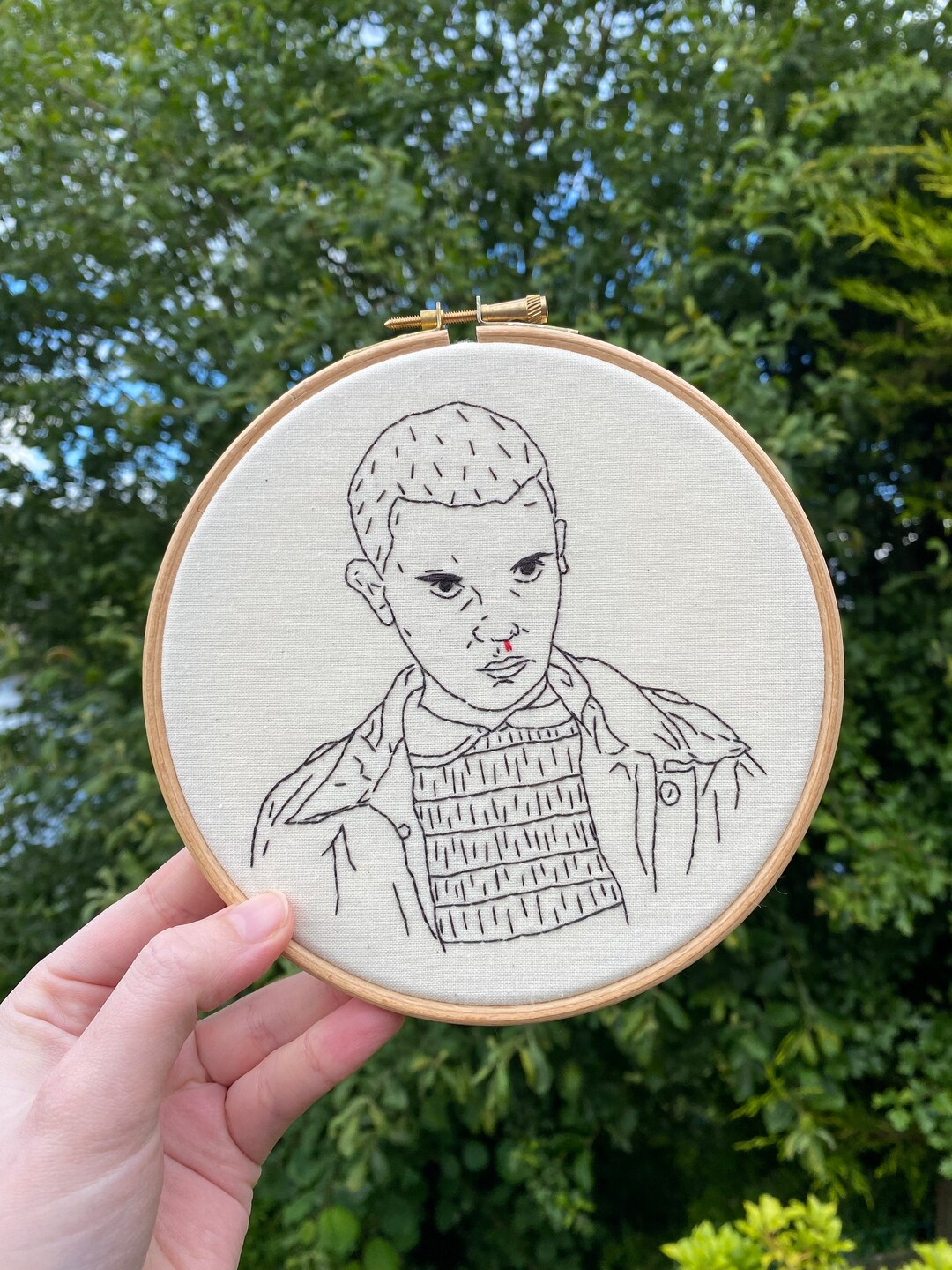 Eleven Stranger Things Jane Hopper Hand Embroidery 6 Hoop Art Gift Sci ...