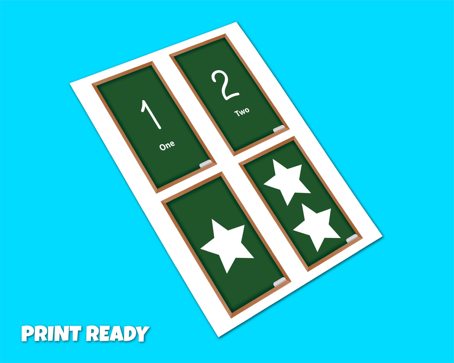 Number Cards 123 Printable Flashcards 1-30 Math Counting | Etsy