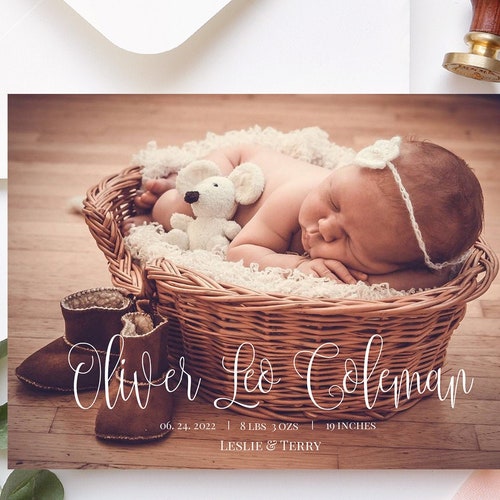 Editable Deacon Birth Announcement Template: Instant Download - Etsy