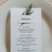 Classic Menu Card Template, Simple Menu, Modern Wedding Menu, 100% ...