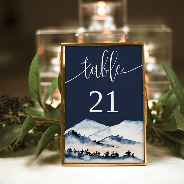 Mountain Table Numbers - Etsy
