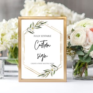Fully Editable Sign, Editable Custom Sign, Unlimited Wedding Sign ...