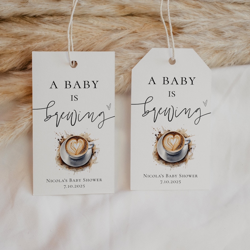 Coffee Favor Tags - Etsy