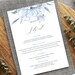 Dusty Blue Menu Template, Floral Menu Template, Winter Menu, 5x7 Menu ...