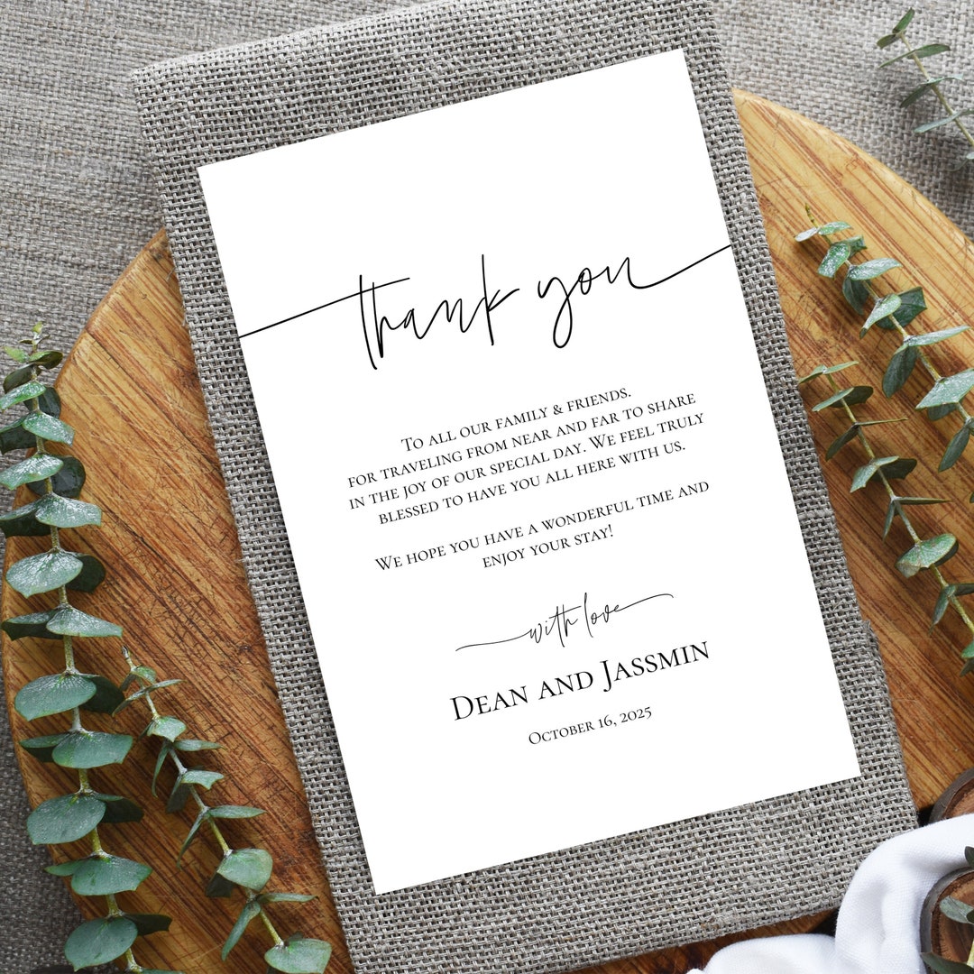 Thank You Note Template Download Editable Thank You Letter Minimalist ...