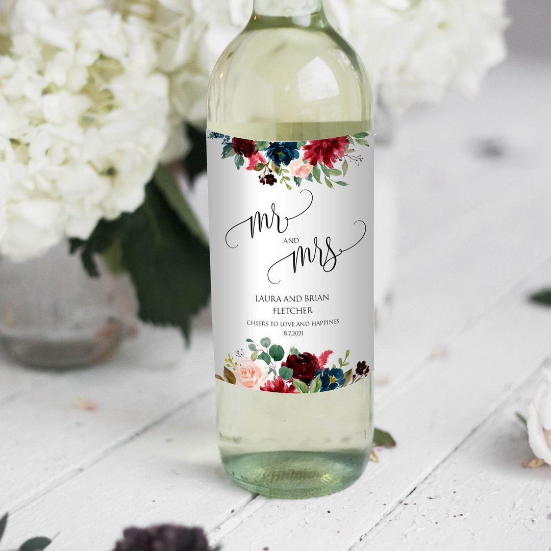 Marsala Wine Bottle Label Template, 100% Editable Wine Label, Printable ...