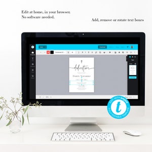 Dedication Invitation Template Download Modern Dedication Card Minimal ...