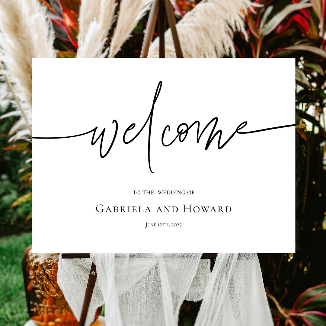 Wedding Welcome Sign Template Download Welcome to Our Wedding ...