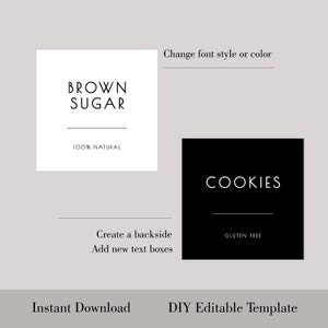 Black Food Label Template Download Modern Food Storage Labels Printable ...