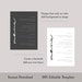 Minimalist Menu Card Template, Simple Menu Cards, Modern Menu, Minimal ...