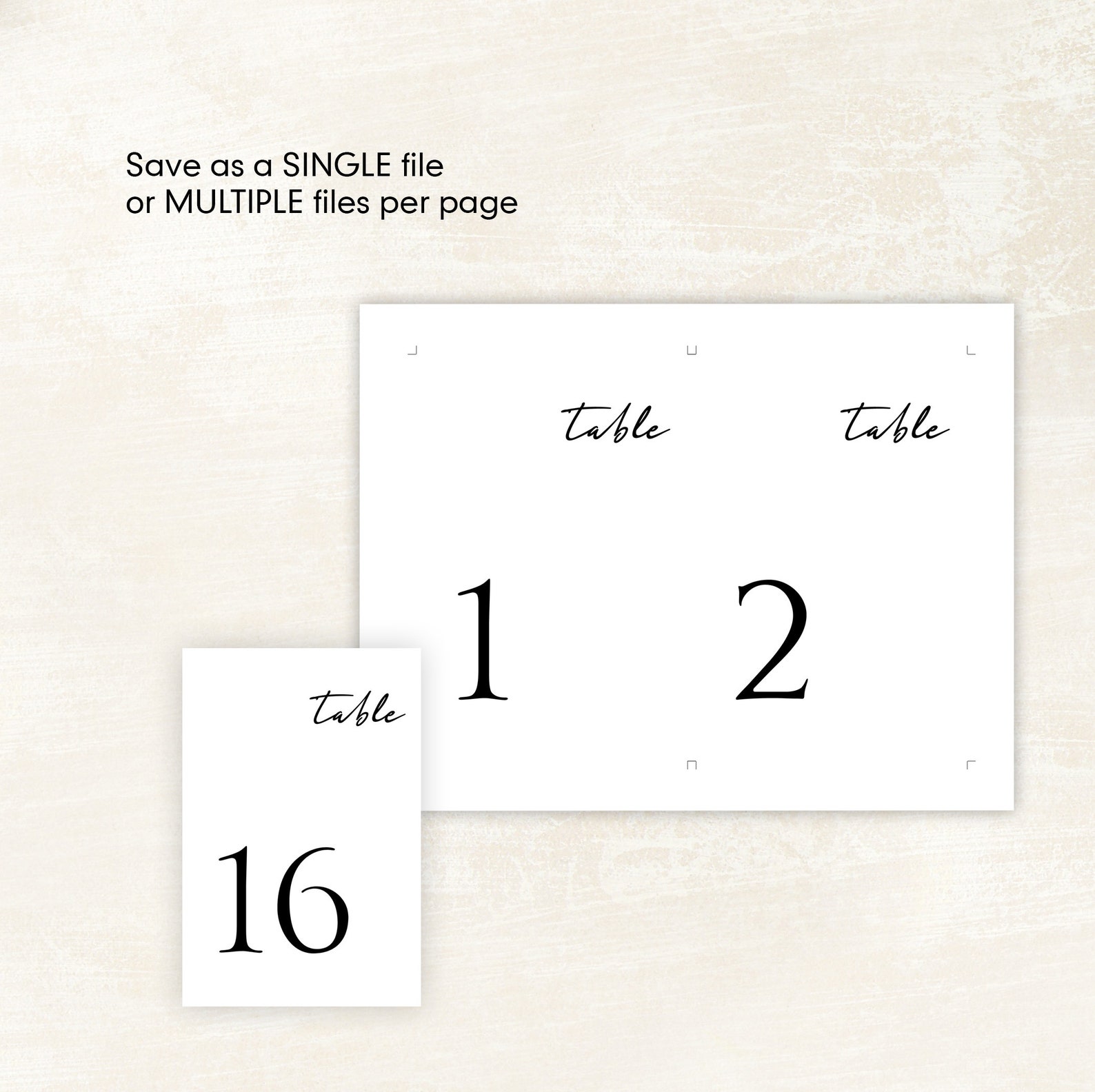 Minimalist Table Numbers 4x6 Table Numbers Modern Table - Etsy