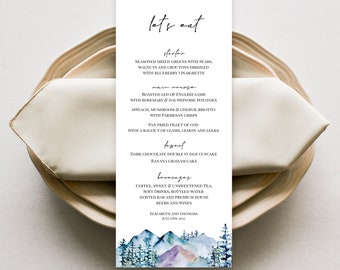 Rustic Menu Cards - Etsy