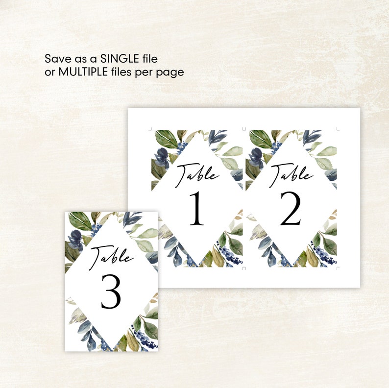 Rustic Table Numbers Template 4x6 Table Numbers Wedding - Etsy