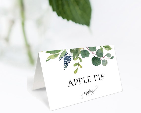 Buffet Food Sign Food Card Template Buffet Cards Food | Etsy