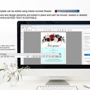 Editable 8x10 Burgundy Bar Menu, 8x10 Bar Menu Template, Marsala Bar ...